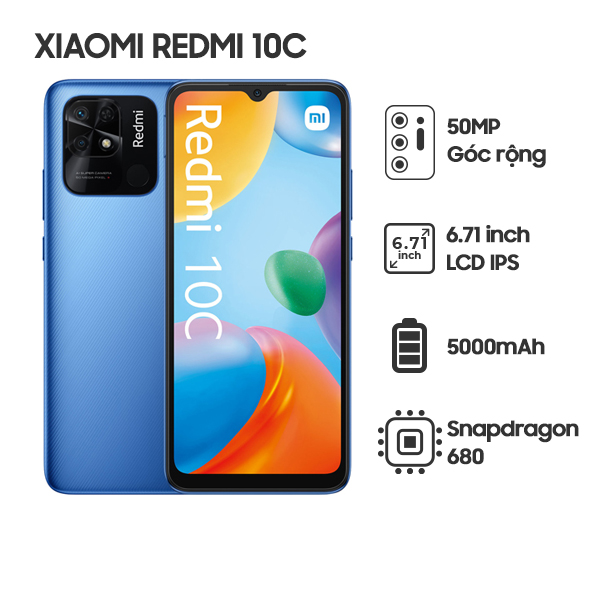 Xiaomi Redmi 10C 4G/128GB Chính Hãng | Chất Lượng, Giá Hấp Dẫn